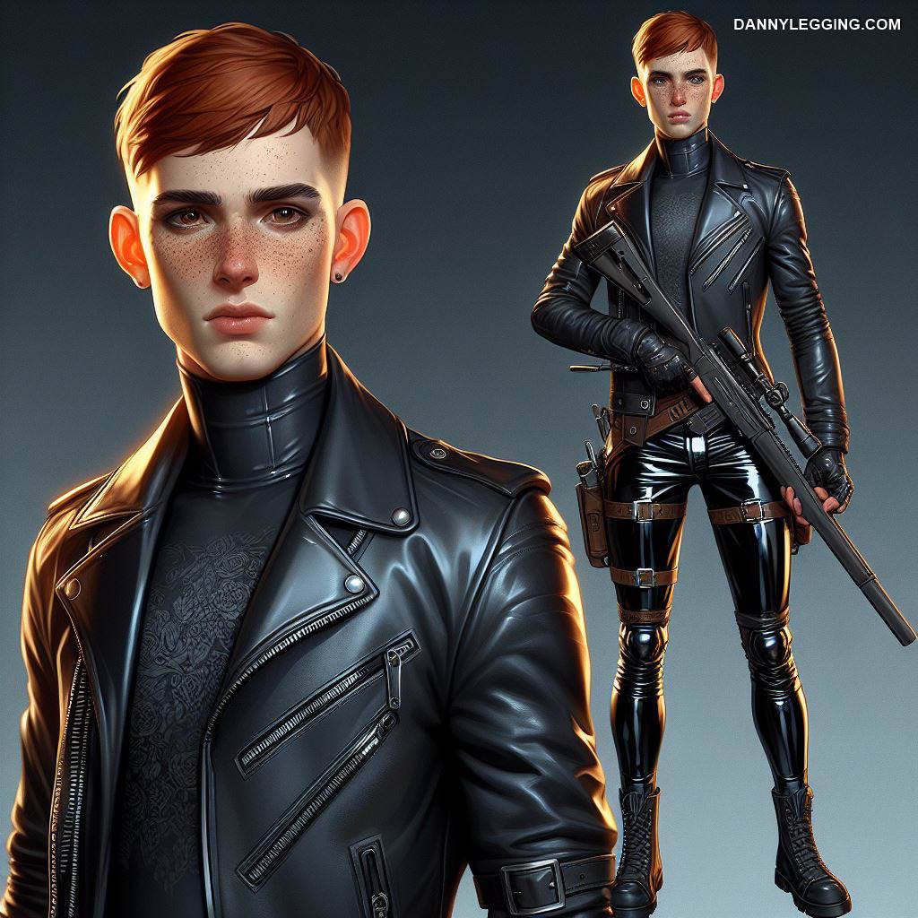 Video Game Character Concept Art Futuristic Sci Fi Leather Style And Cyber Elements Danny